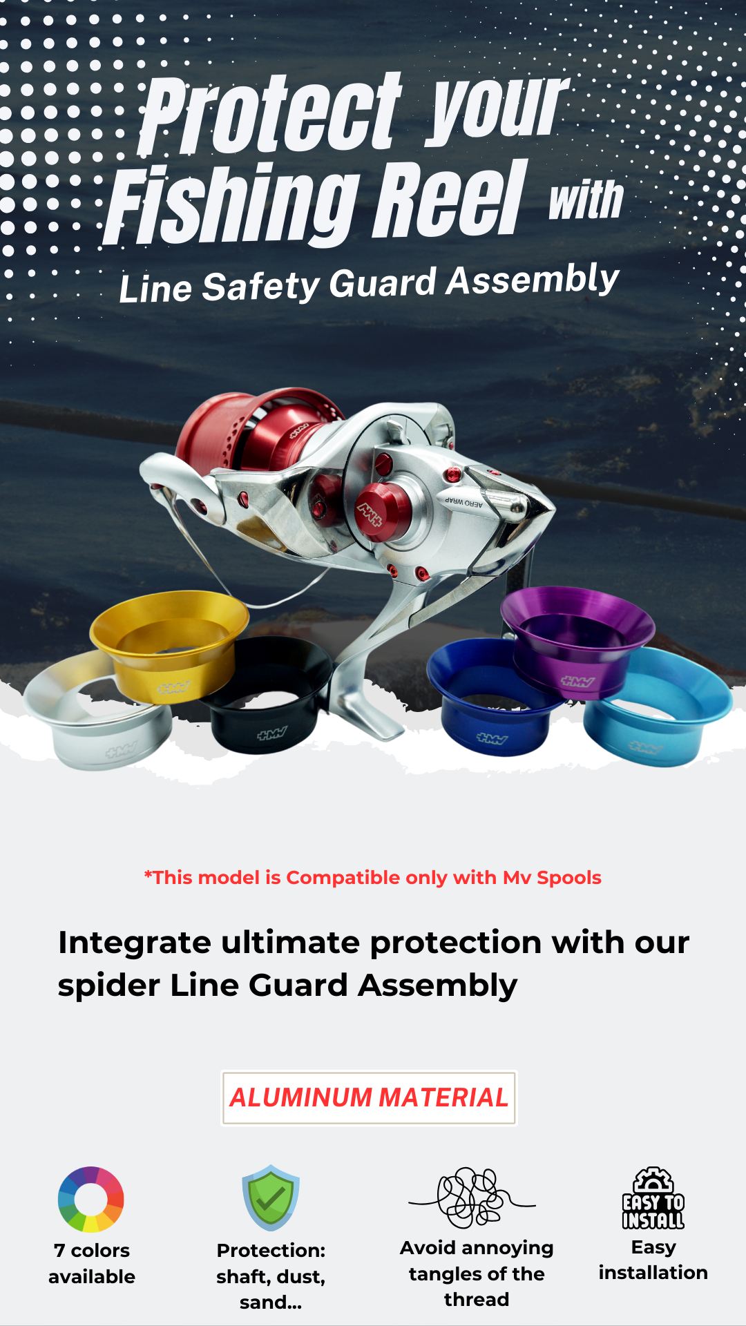 Bull's Eye 9120 Line Safety Guard Assembly 【Mv Spools】